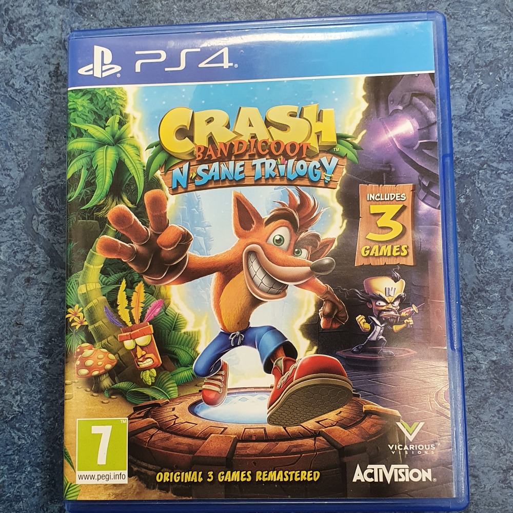 Pre-owned Playstaion 4 PS4 Game Crash Bandicoot N'Sane Trilogy - Own4Less